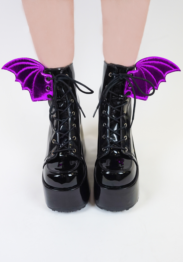 Hellbound - Bat Wings Purple Shoe Accessory Pair - Buy Online Australia