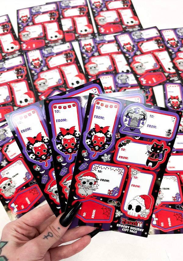 Beserk Clothing - Spooky Goth Gift Tags 3 Pack - Buy Online Australia