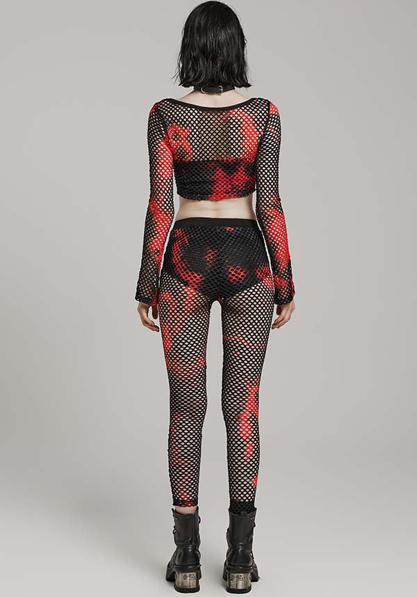 Home Sale Badriyah Fishnet [Black/Red] | LEGGINGS*