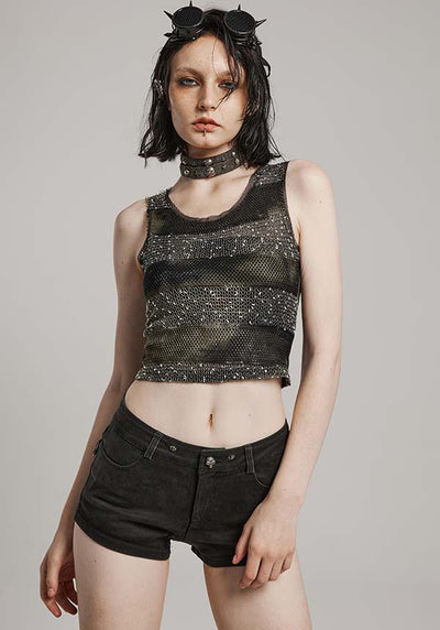 Punk Rave - Krueger Cropped Tank Top - Buy Online Australia