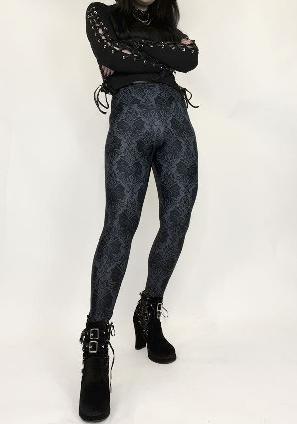 Beserk Clothing - Cthulhu Damask Leggings - Buy Online Australia