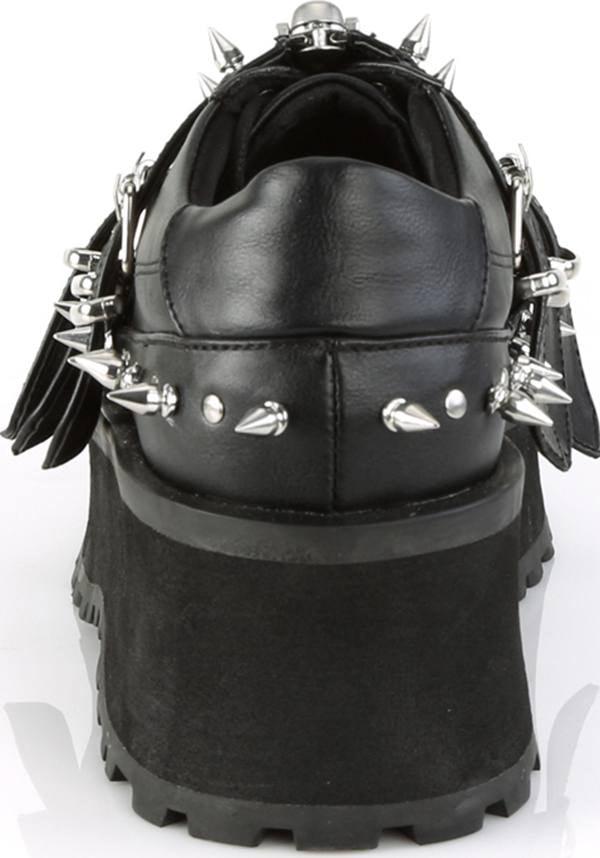 Demonia Shoes - GRAVEDIGGER-03 Black Vegan Leather - Buy Online Australia