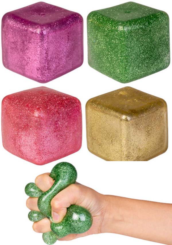 Homewares - Jelly Glitter Cube Fidget Toy - Buy Online Australia