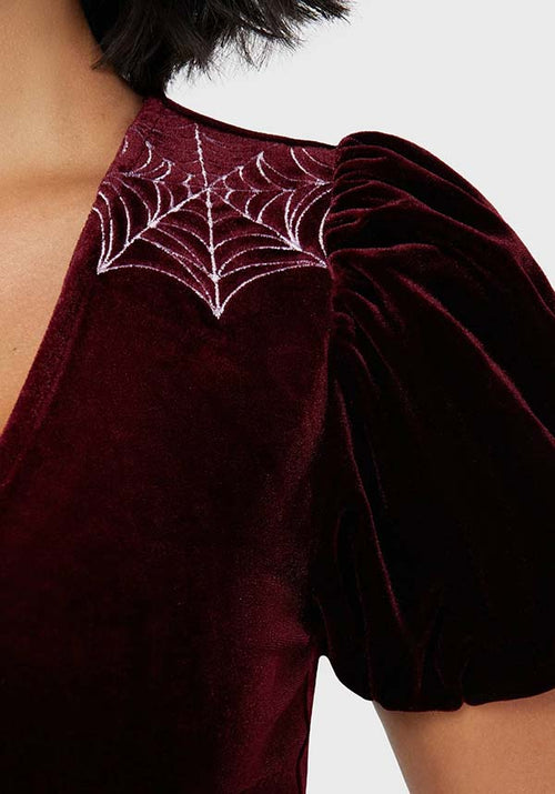 Killstar | Crimson Web Wrap Top | BESERK Australia