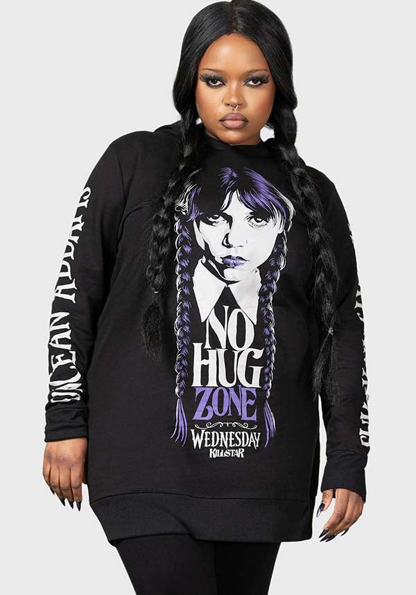 Killstar - No-Hug Zone Longline Hoodie - Buy Online Australia