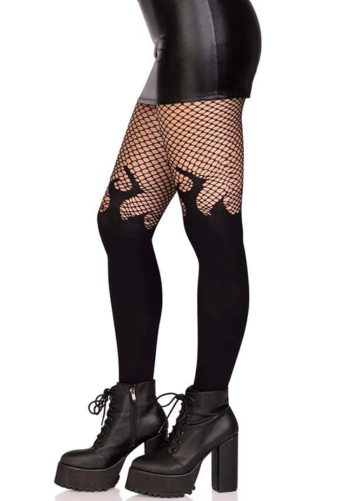 Blaze Opaque [Black] | TIGHTS | LEG AVENUE HOSIERY