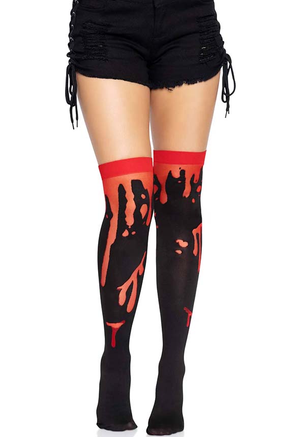 Splatter [Red] | THIGH HIGH