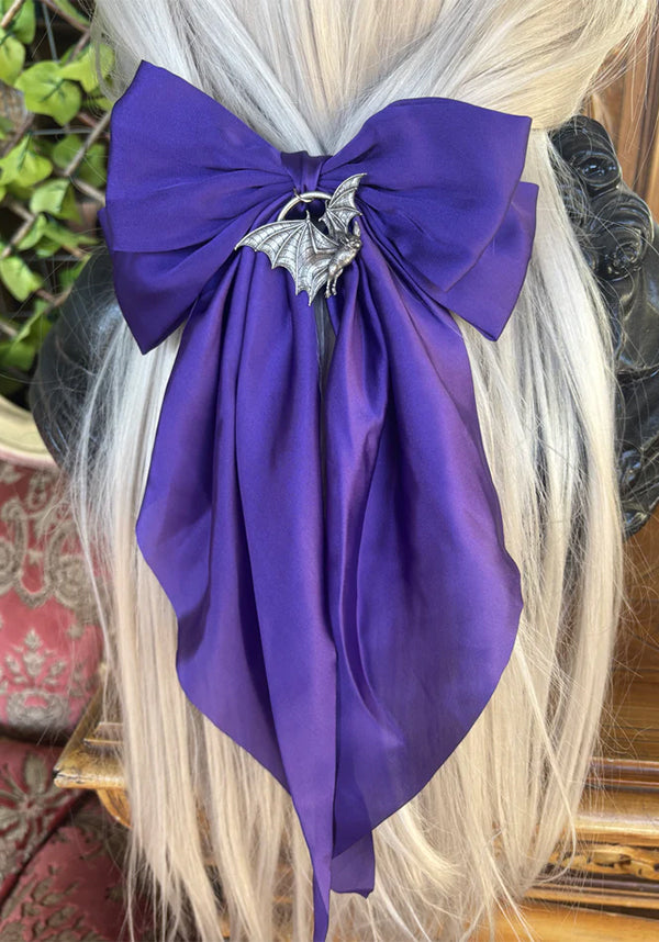 Screechers Of The Night Purple Hair Bow