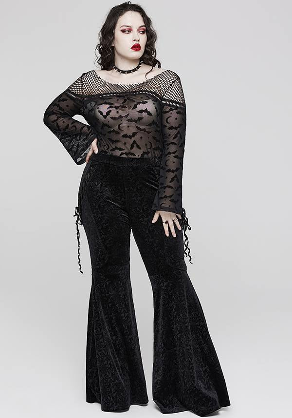 Punk Rave - Bat Mesh Goth T-Shirt Plus Size - Buy Online Australia