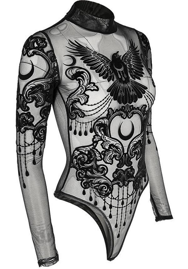 Restyle - Raven Mesh Bodysuit - Buy Online Australia