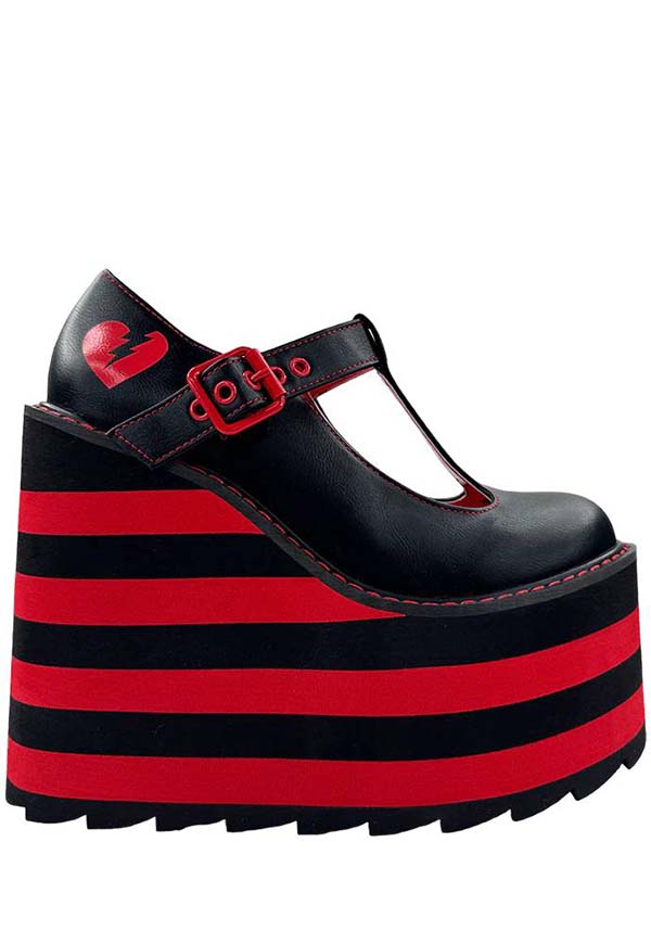 Home Shoes Our fave shoe brands Yru Moxie [Black/Red] | PLATFORM BOOTS*